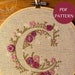 A Beautiful Floral Embroidery Pdf Pattern for the Letter ‘C’. - Etsy
