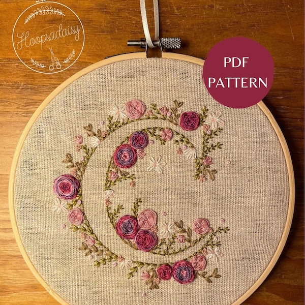 Hand Embroidery Letter Patterns - Etsy