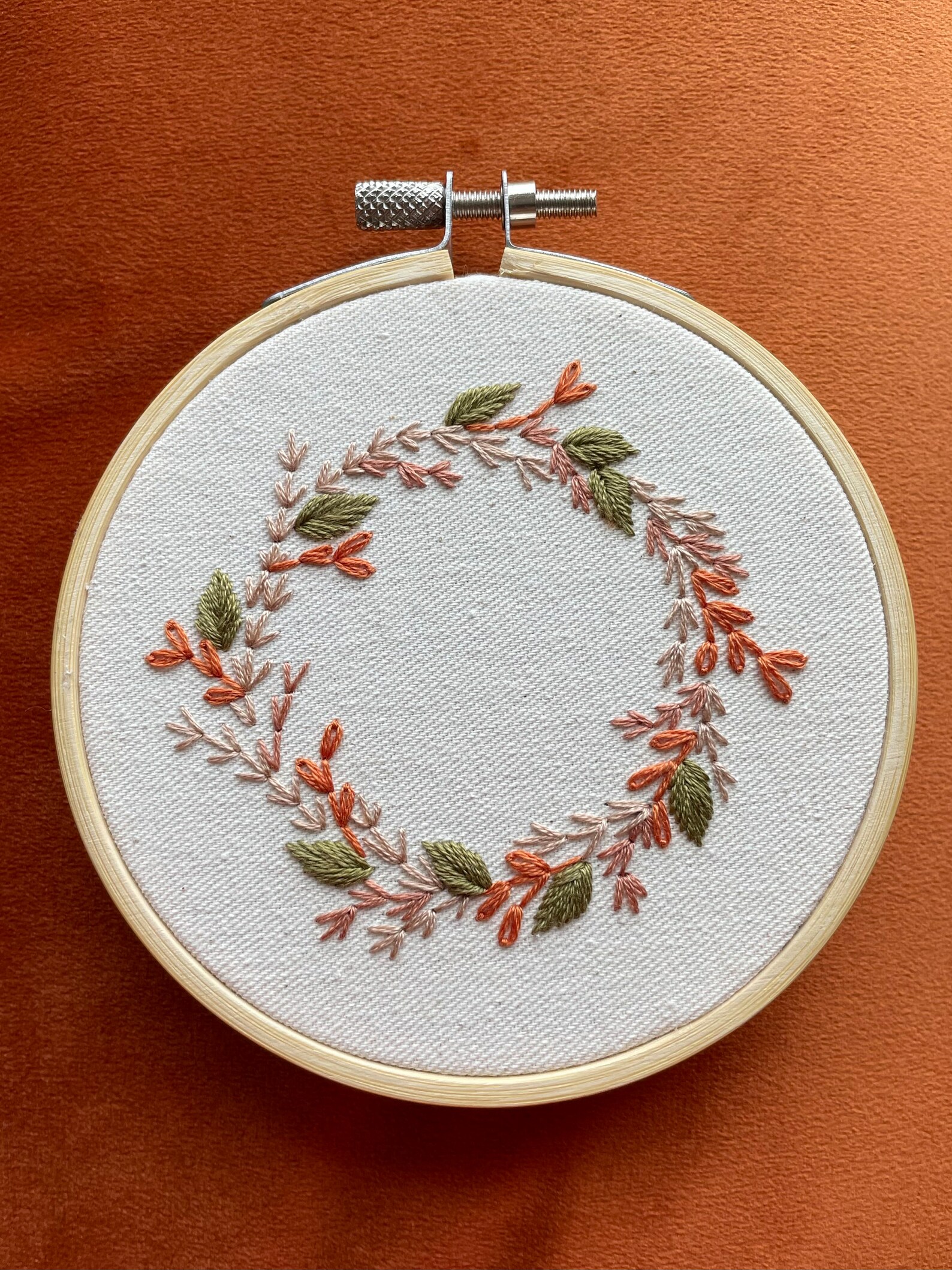 Autumnal Wreath Embroidery Pdf Pattern - Etsy