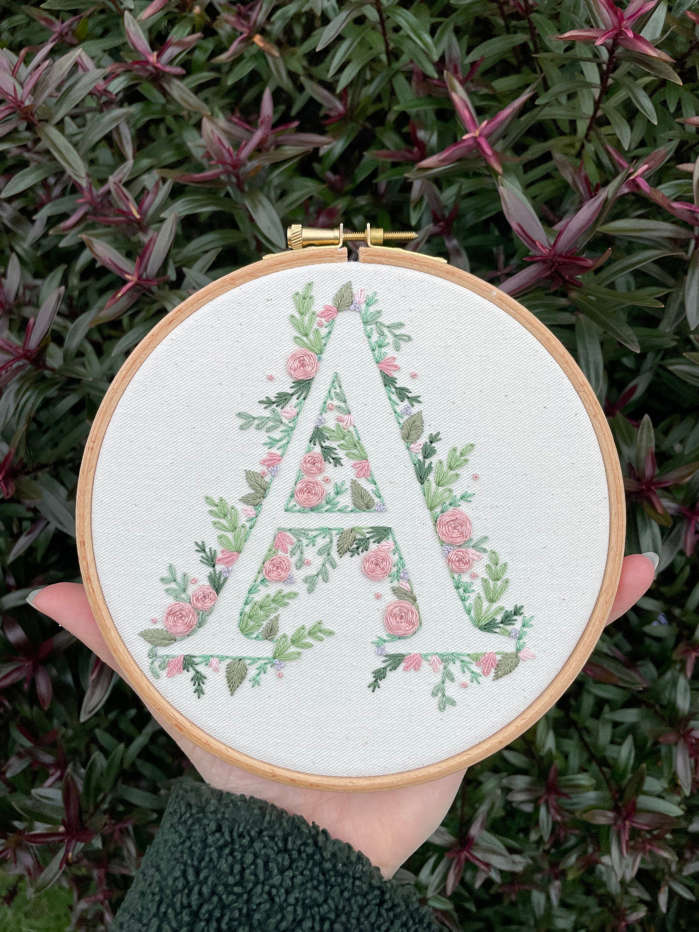 Beautiful ‘A’ Embroidery PDF Pattern. - Etsy