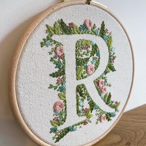 A Beautiful Pdf for the Letter R, Floral Pdf R Embroidery Pattern ...