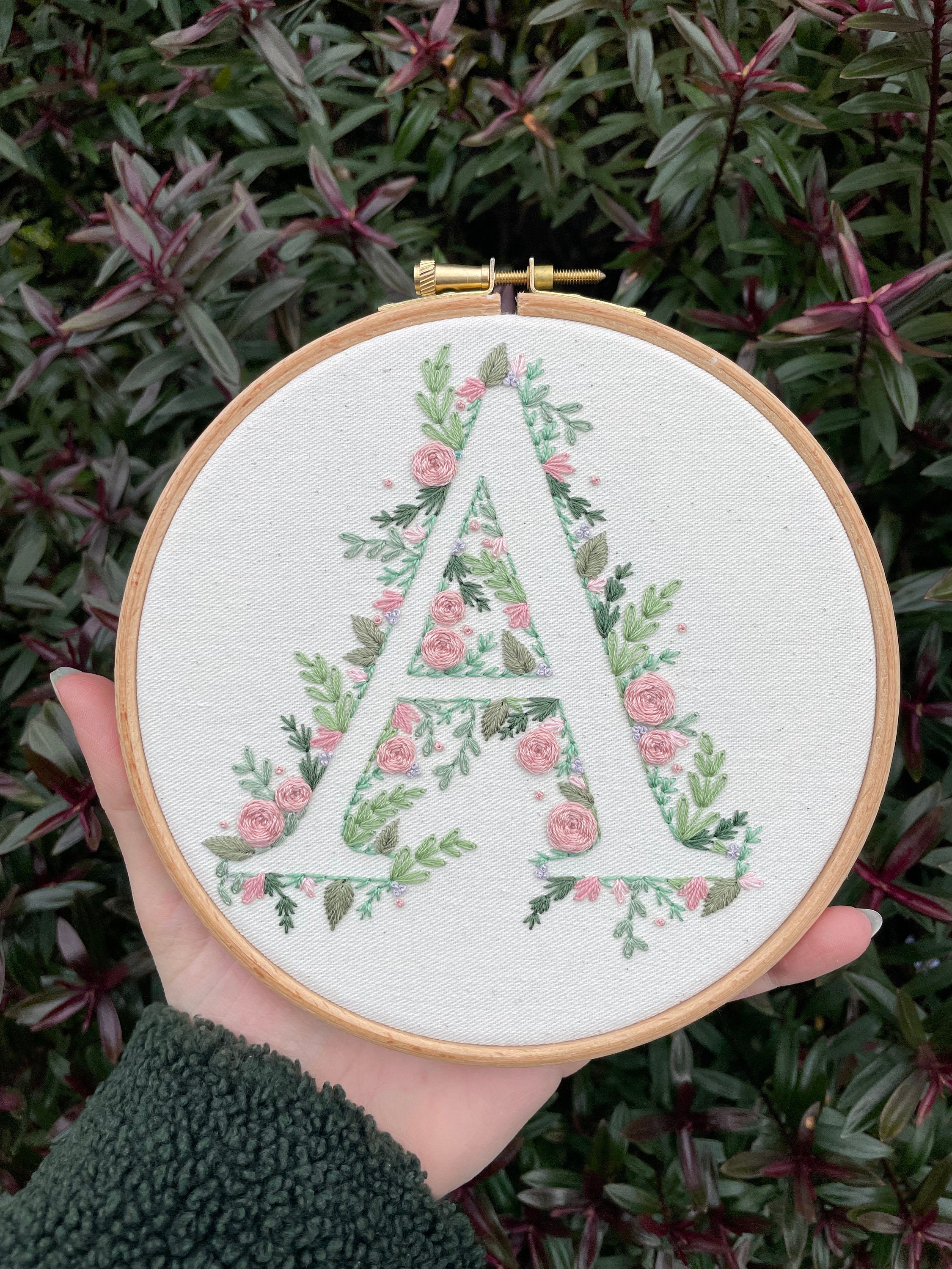 Beautiful ‘A’ Embroidery PDF Pattern. - Etsy