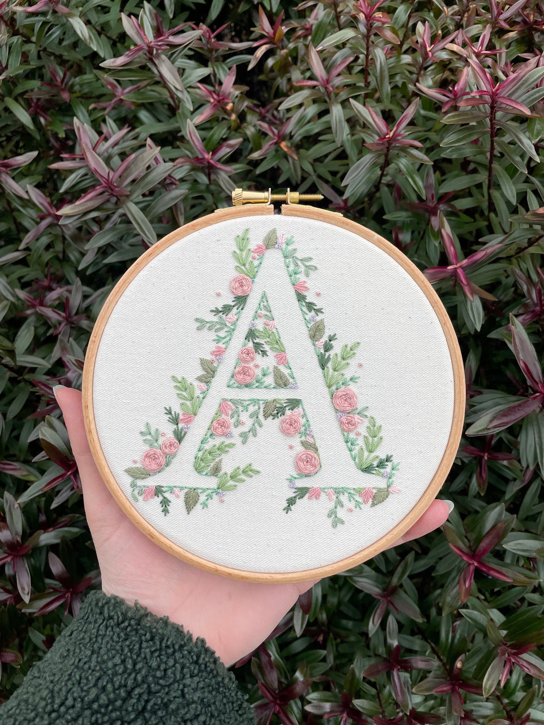 Beautiful ‘A’ Embroidery PDF Pattern. - Etsy