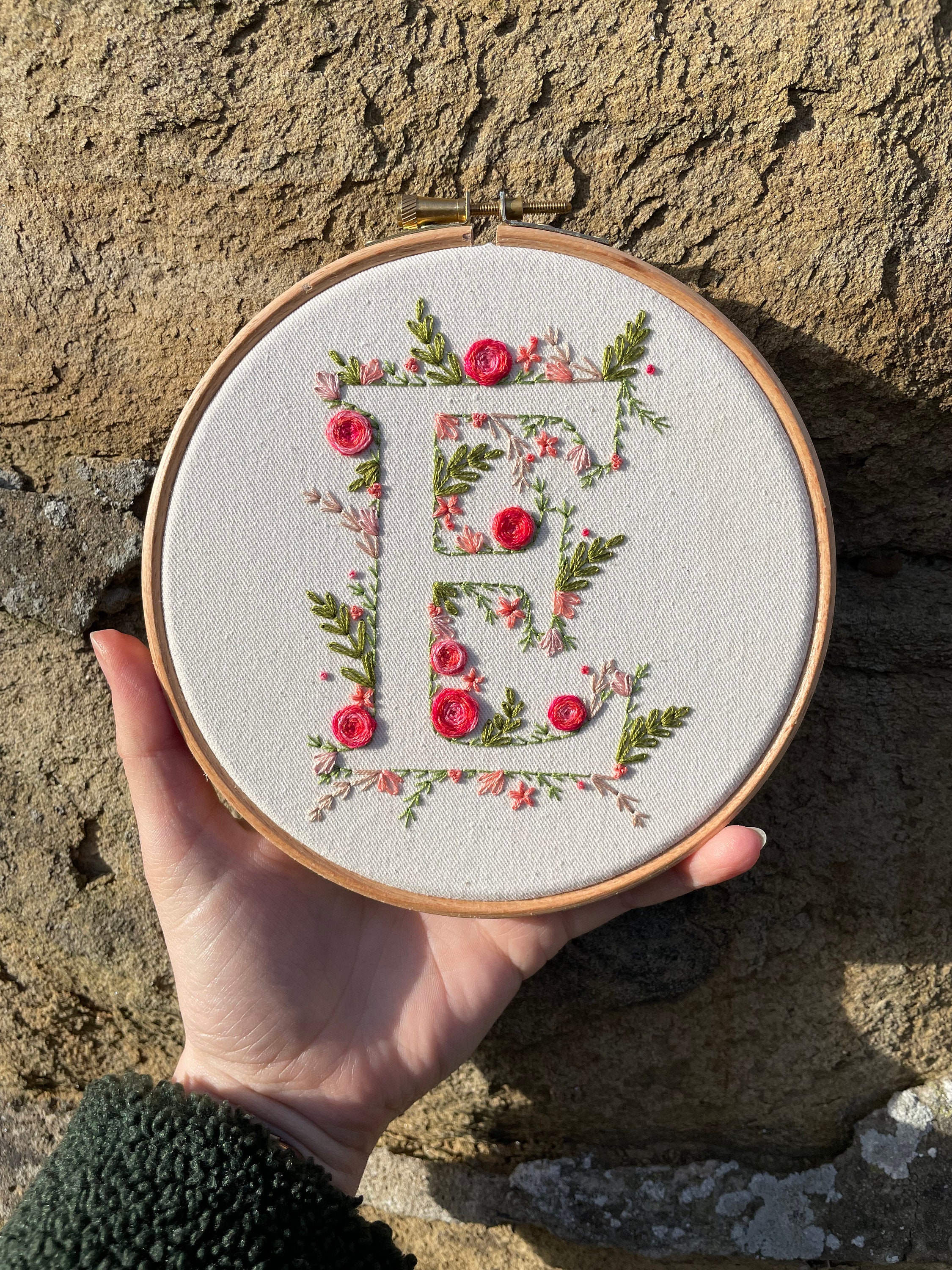 Beautiful ‘E’ Embroidery PDF Pattern - Etsy