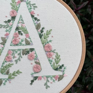 Beautiful ‘A’ Embroidery PDF Pattern. - Etsy