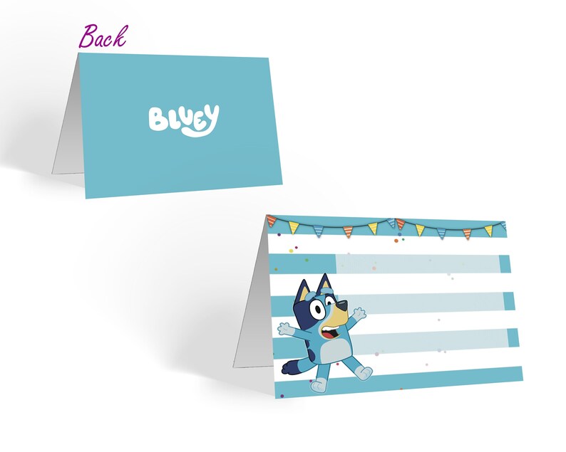 10 Different Kids Birthday Party Food Card, Girl or Boy Party Decor ...