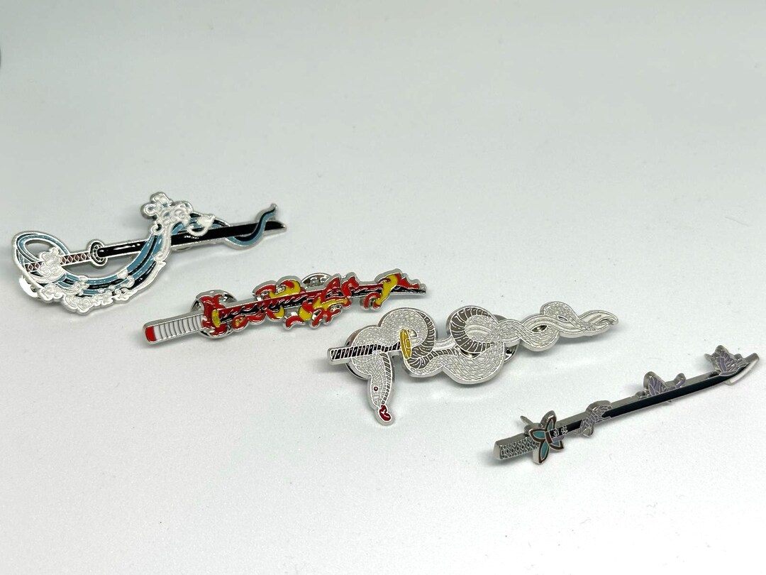 Anime Pins Collection 4 /sword Demon Anime/ Enamel Pins - Etsy