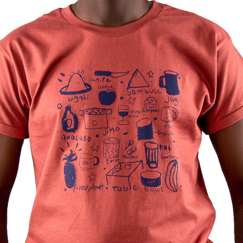 JIKONI Men T-shirt Marsala Made From Organic Cotton Made in Africa - Etsy