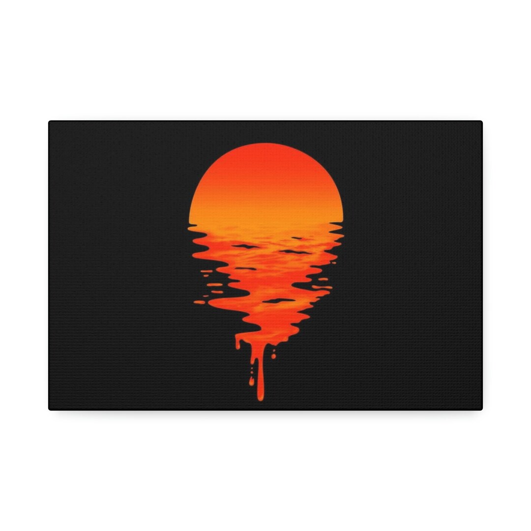 Melting Sun Canvas - Etsy