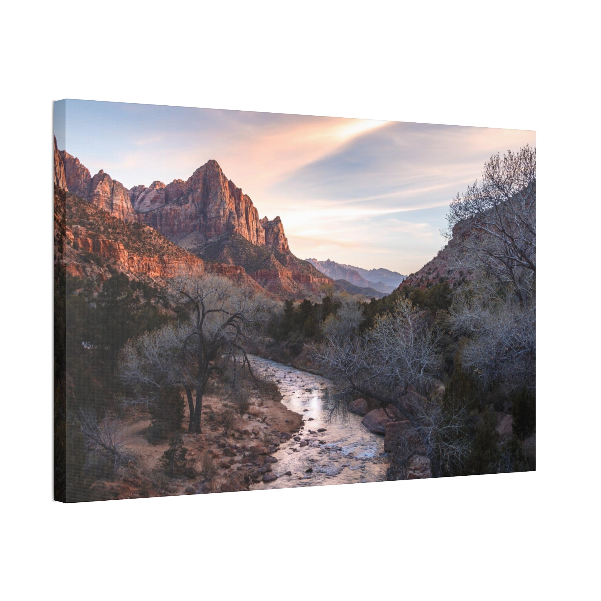 Zion National Park Print, the Watchman, Canyon Junction Bridge, Utah ...