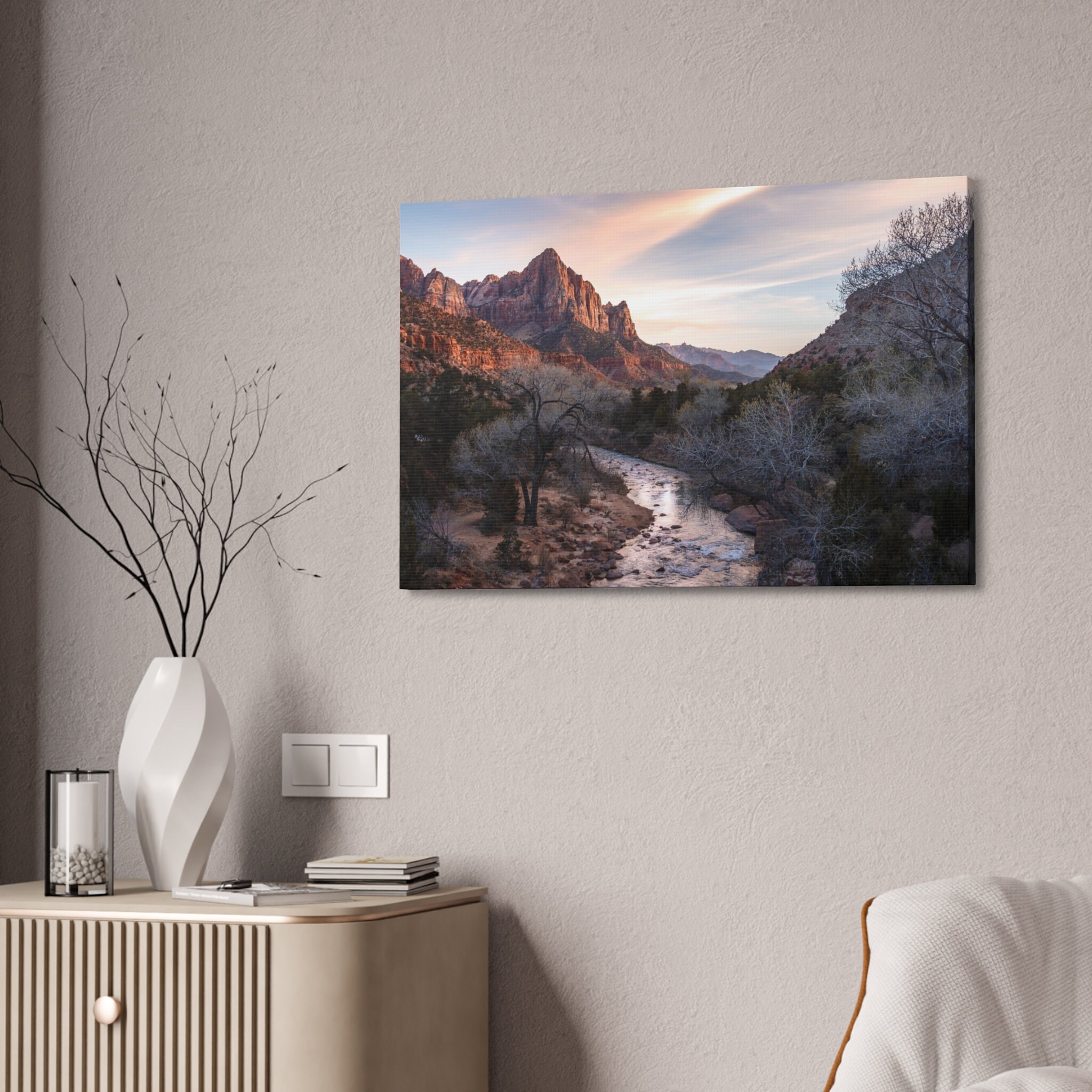 Zion National Park Print, the Watchman, Canyon Junction Bridge, Utah ...