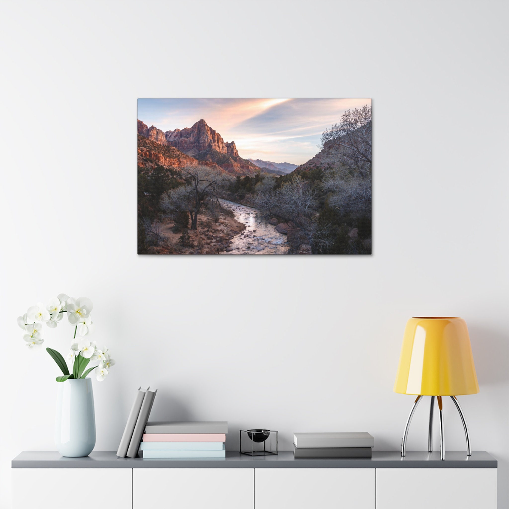 Zion National Park Print, the Watchman, Canyon Junction Bridge, Utah ...