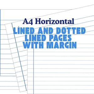 A4 Lined Paper With Margin - Printable Writing Paper for Kids and ...