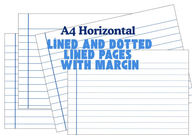 A4 Lined Paper With Margin - Printable Writing Paper for Kids and ...