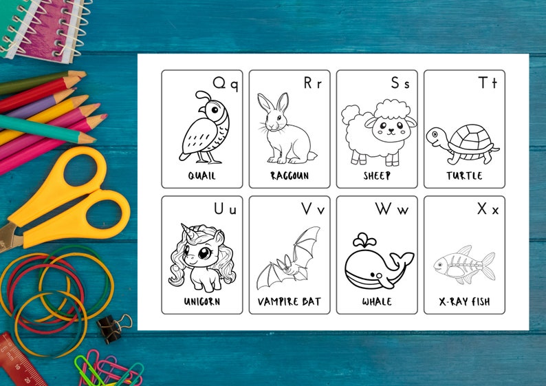 Alphabet Flash Cards, Preschool Educational Learning Materials, ABC ...