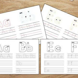 Alphabet Tracing Printable Worksheets | Uppercase and Lowercase Letters ...