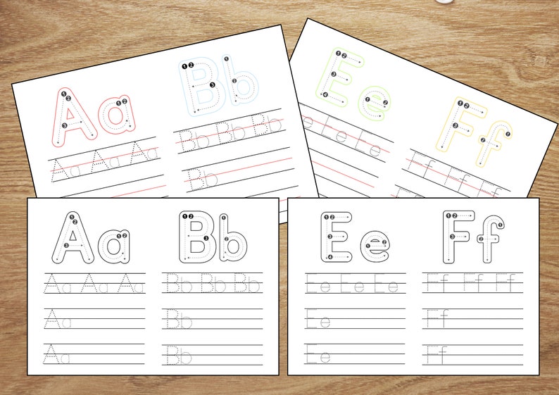 Alphabet Tracing Printable Worksheets Uppercase and Lowercase Letters ...