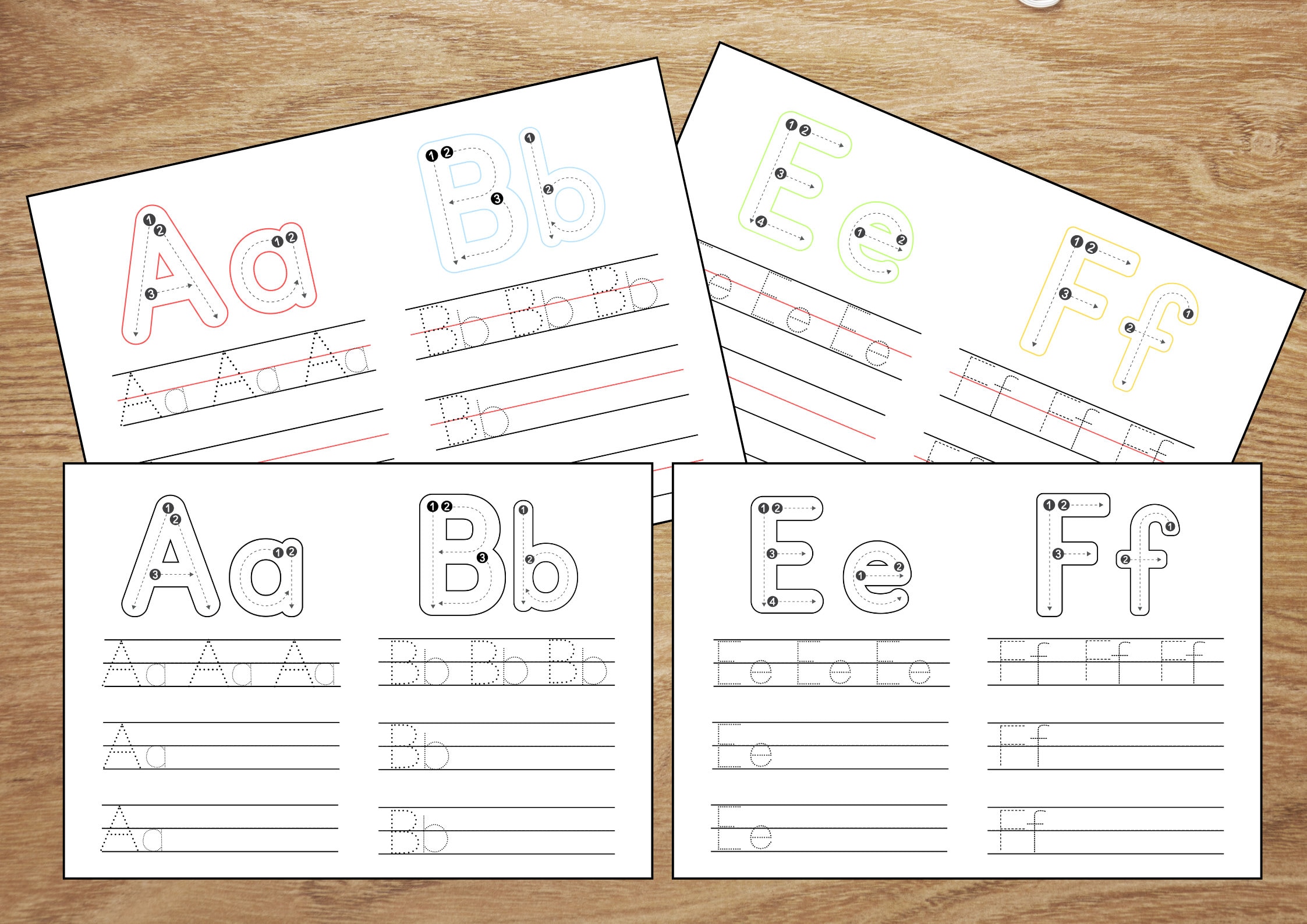 Alphabet Tracing Printable Worksheets | Uppercase and Lowercase Letters ...