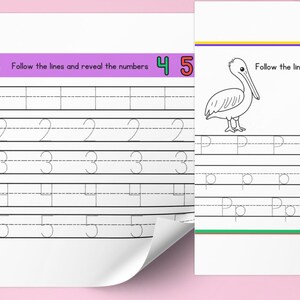 Alphabet Numbers Tracing Page, Letter Tracing Worksheet, Homeschool ...