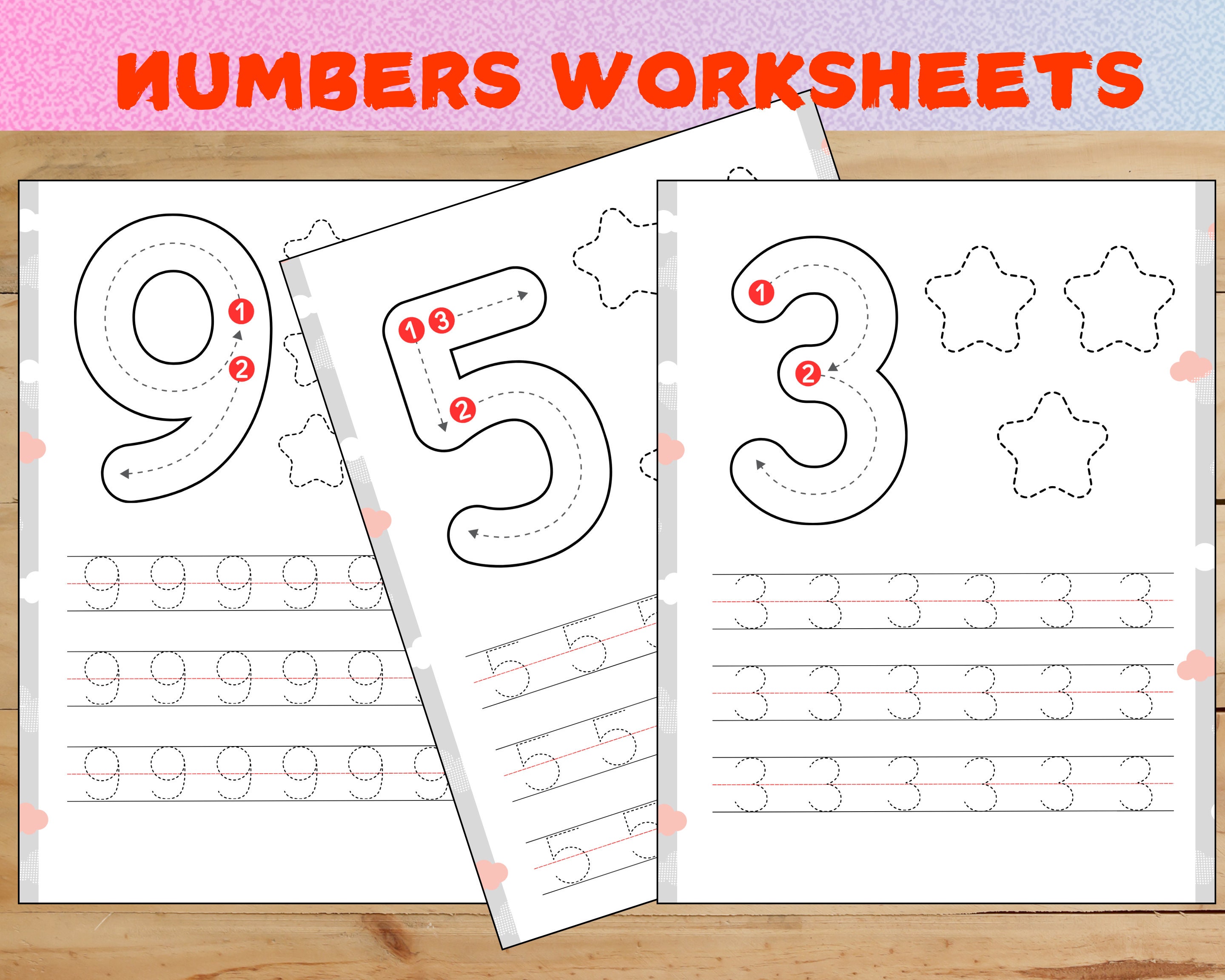 Fun Number Tracing Activity Pack - 0-9 | Preschool Handwriting Practice ...