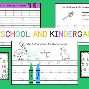 Alphabet Numbers Tracing Page, Letter Tracing Worksheet, Homeschool ...