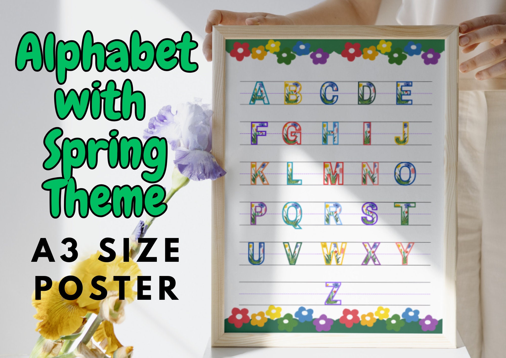 Colorful Alphabet and Number Tracing Worksheets for Kids - A4 Printable ...