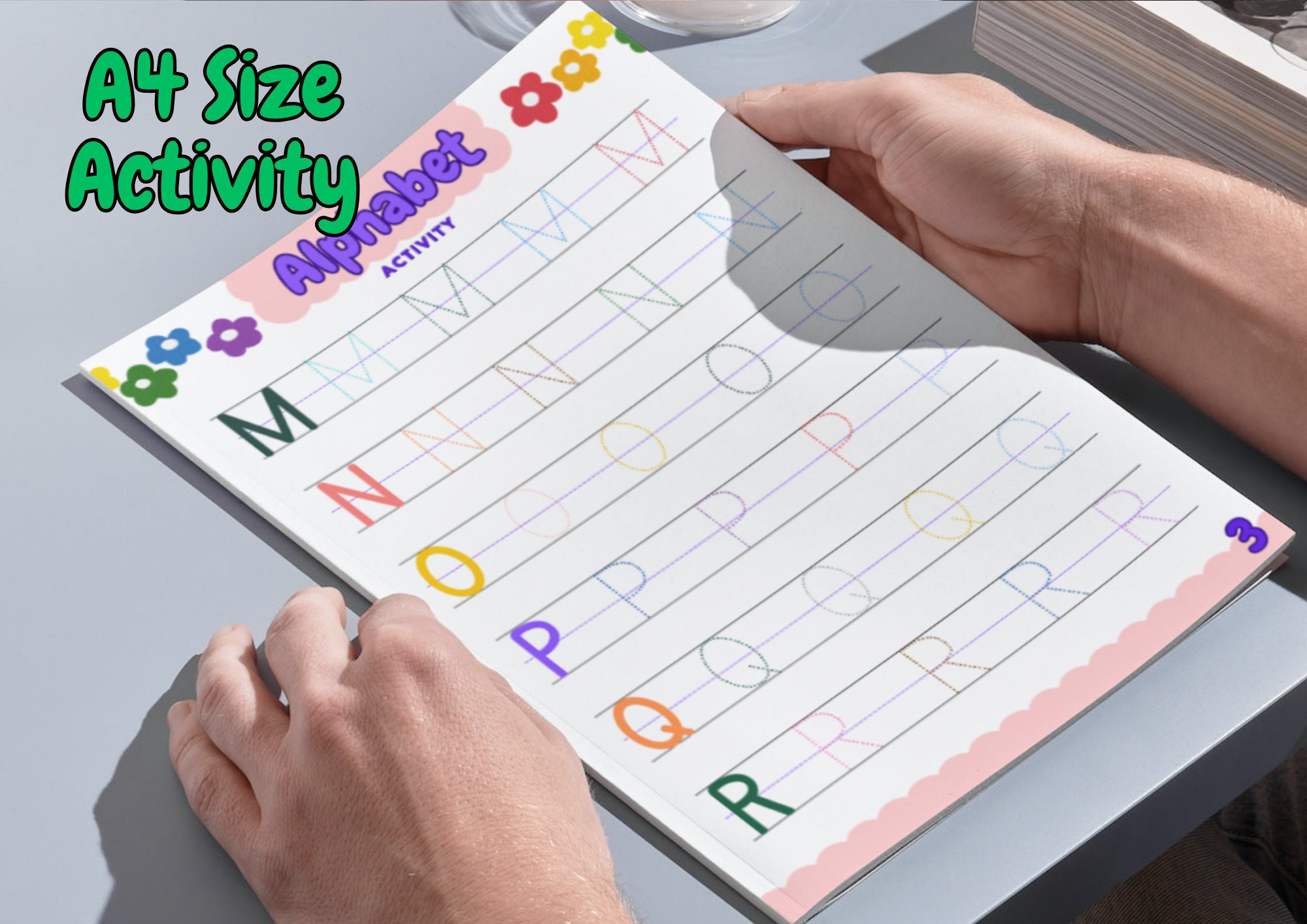 Colorful Alphabet and Number Tracing Worksheets for Kids - A4 Printable ...