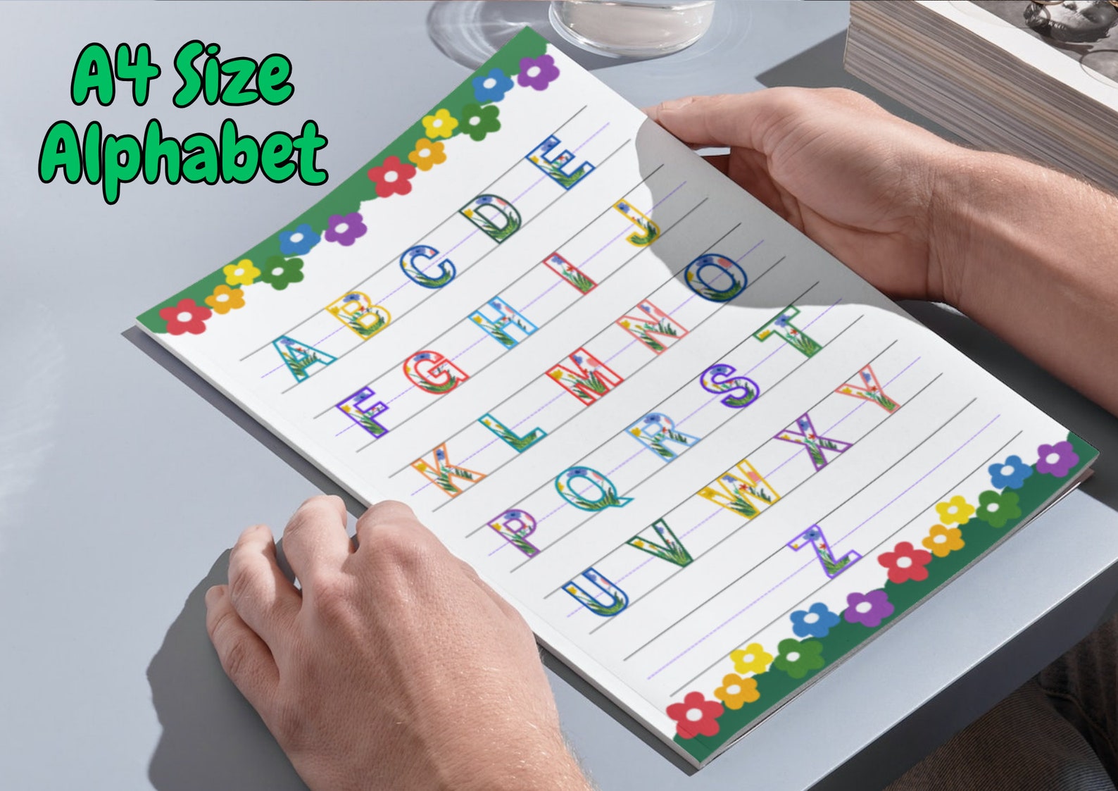 Colorful Alphabet and Number Tracing Worksheets for Kids - A4 Printable ...