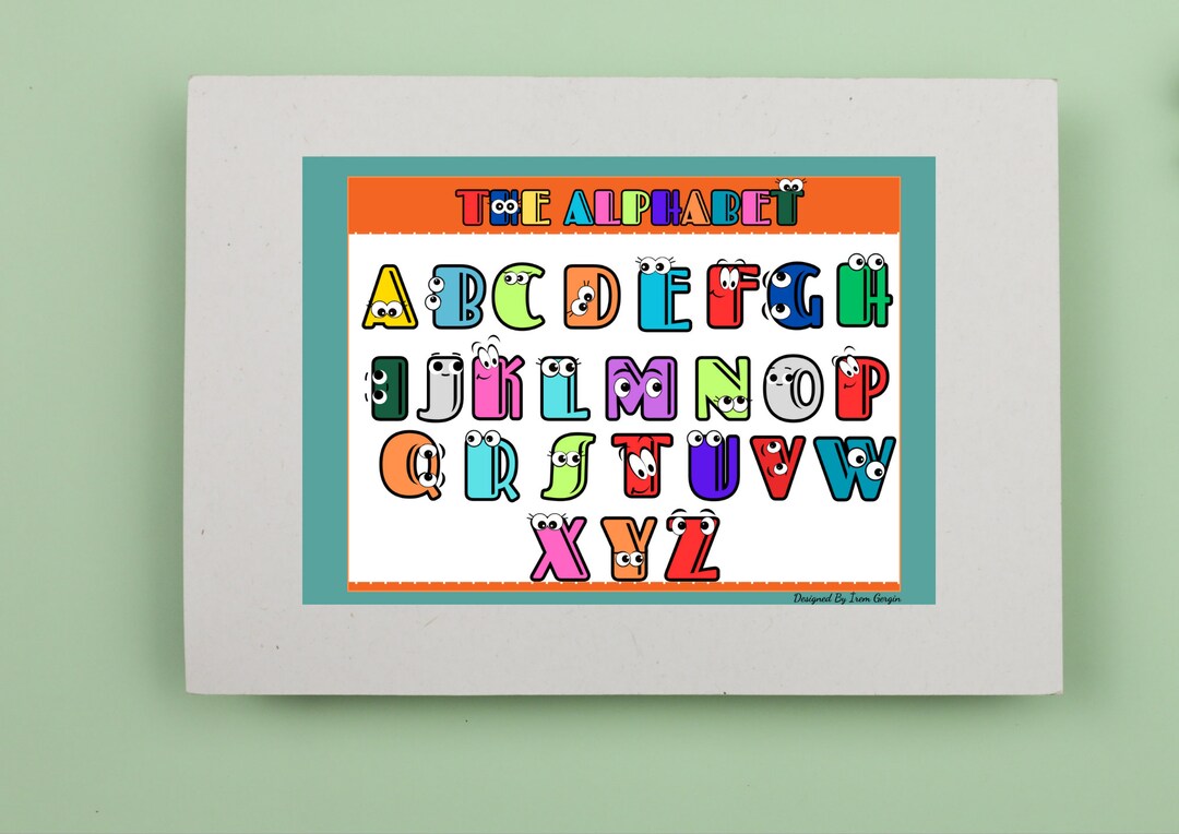 Colorful Alphabet Poster, Emotions Alphabet Print, Homeschool Classroom ...