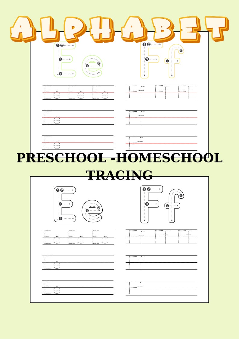 Alphabet Tracing Printable Worksheets Uppercase and Lowercase Letters ...