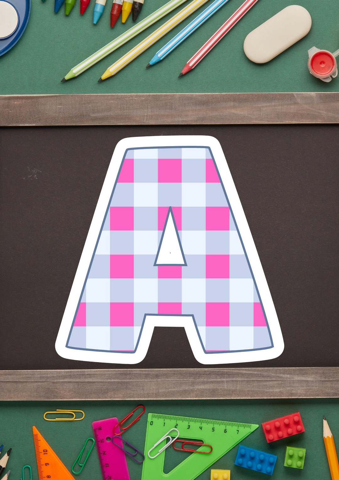 Colorful Plaid Alphabet Letters A-Z - Printable Classroom Wall Decor ...