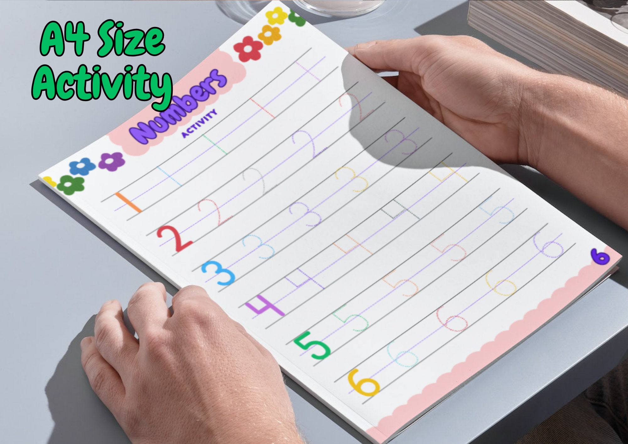 Colorful Alphabet and Number Tracing Worksheets for Kids - A4 Printable ...