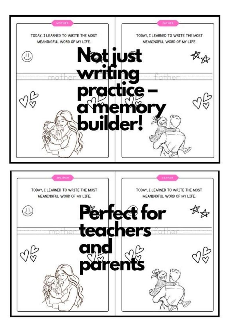 Family Word Tracing Worksheets | Meaningful Writing Activity for ...