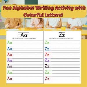 Alphabet Letter Worksheet, Writing Practice Sheets, Uppercase ...