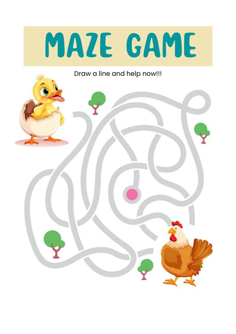 Kids Fun Maze Activity Worksheets, Easy Kids Activity Worksheets, 30 ...