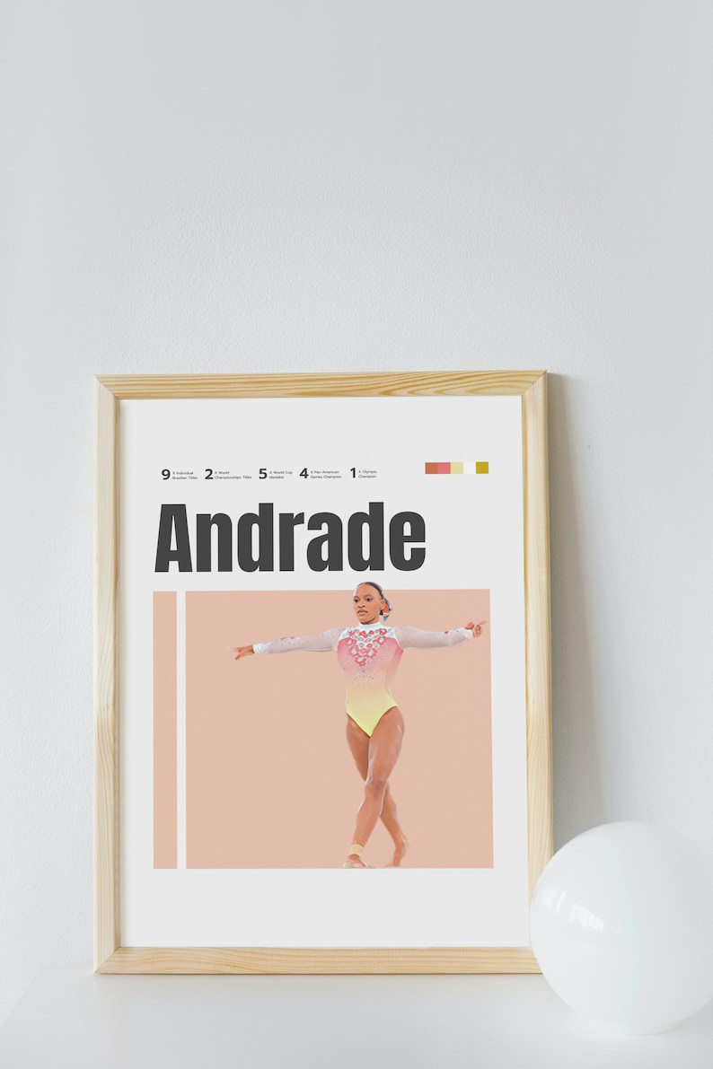 Rebeca Andrade Digital Poster, Woman’s Artistic Gymnastics Poster ...