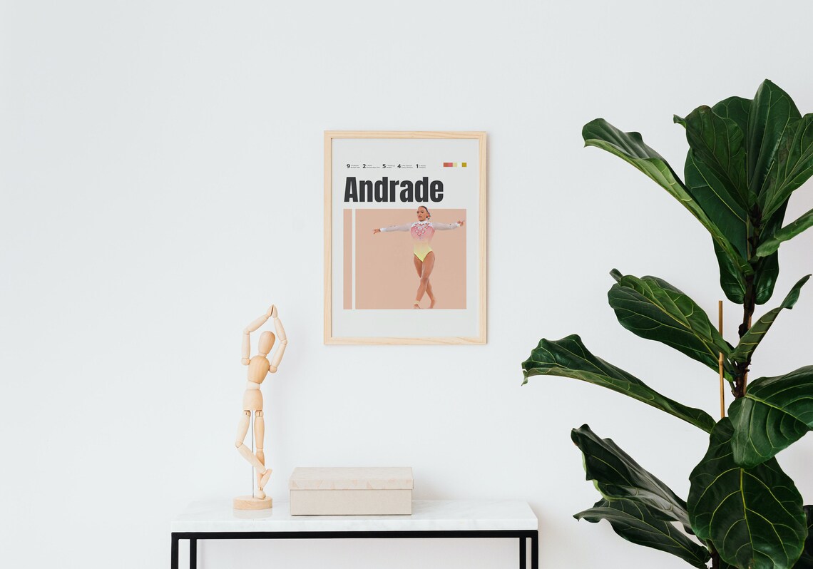 Rebeca Andrade Digital Poster, Woman’s Artistic Gymnastics Poster ...
