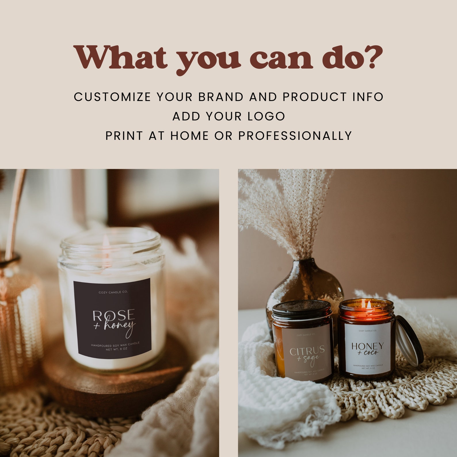 Candle Business Bundle Branding Kit Templates Candle Business - Etsy