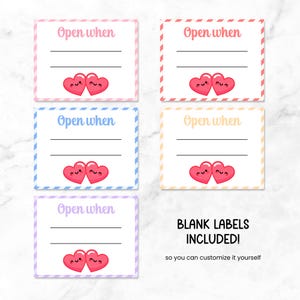 Open When Envelopes for Couples, Printable Open When Envelopes Template ...