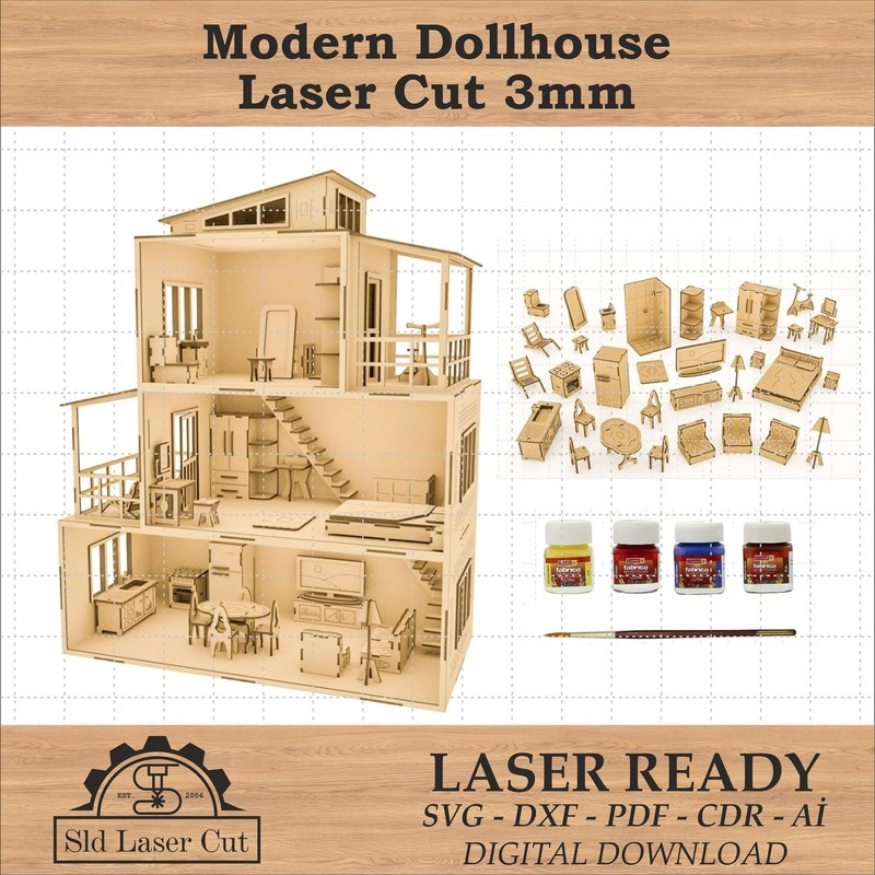 Doll Large House - Etsy