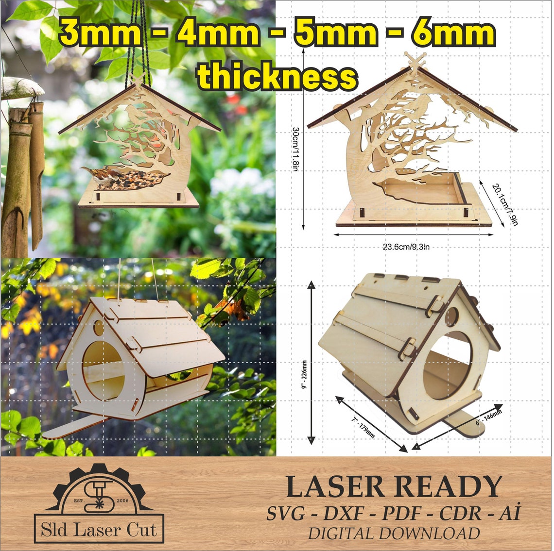 Birdhouse Svg,birdhouse Dxf,laser Cut Template,birdhouse Laser Cut ...