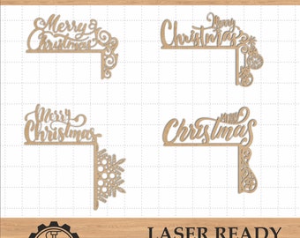 Set of Christmas Door Corner Sign, Christmas Sign SVG, Front Door Sign ...