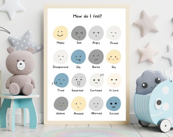 It's Okay to Feel Boho Classroom Decor Feelings Chart - Etsy