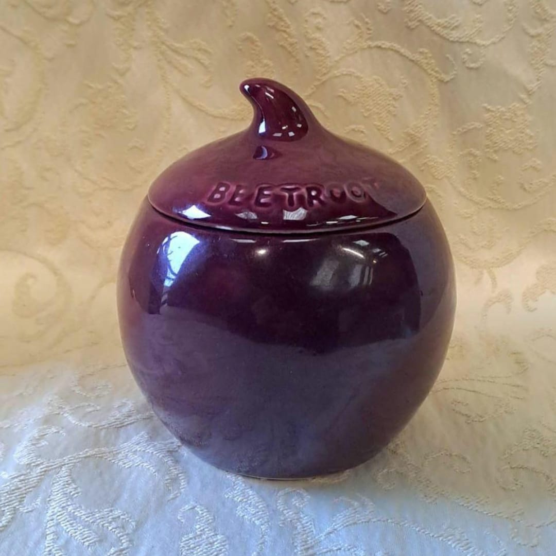 1960s Ceramic Beetroot Lidded Pot Jar Container - Etsy