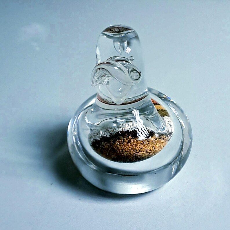 1980s Beaches Ltd Sand Filled Art Glass Bird Duck Figurine Ornament ...