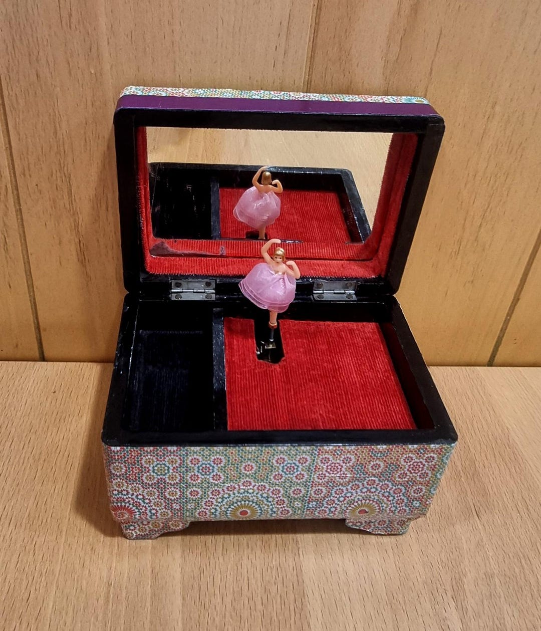 1950s Japanese Decoupage Musical Ballerina Jewelry Box – Toyo Japan ...