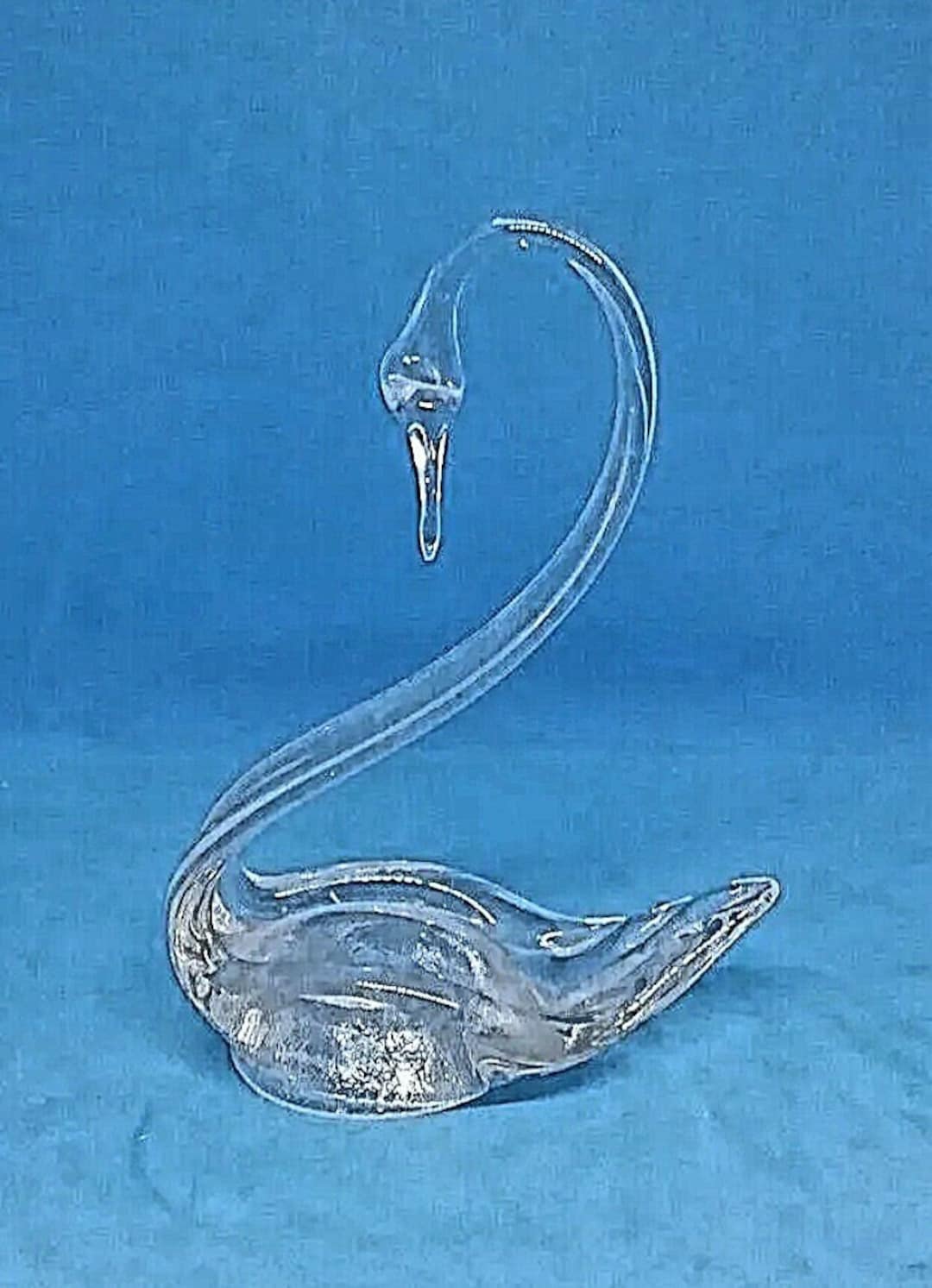 1970s Webb Corbett Lead Crystal Glass Swan Ornament Figurine Clear ...