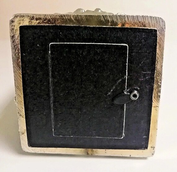 1990s Silver Resin lidded Trinket Box Photo Frame Lid… - Gem