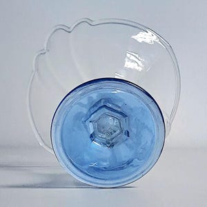 1970s Borgonovo Italian Ice Cream Sundae Glass Dish Bowl Blue and Clear ...