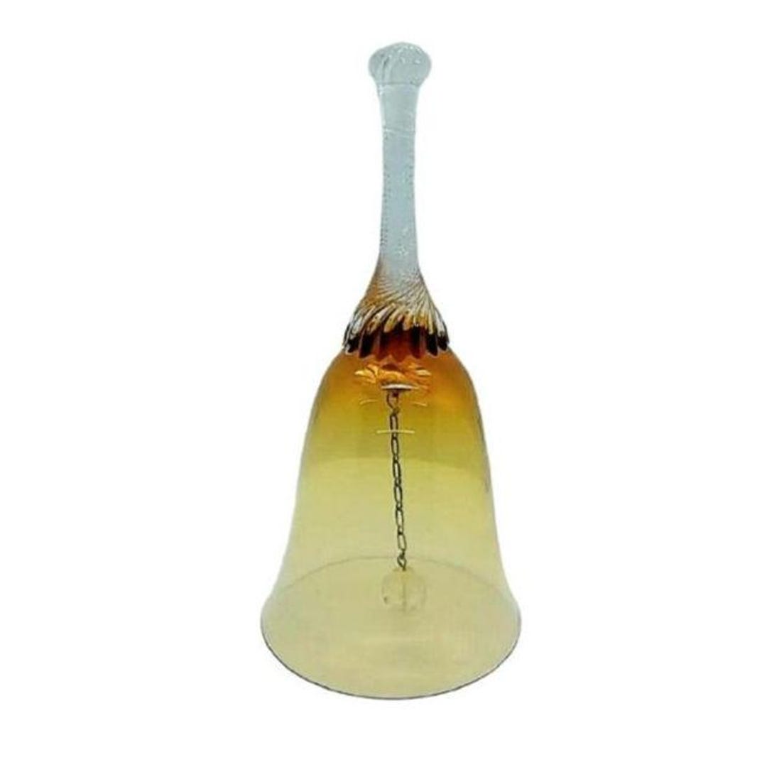 1970s Amber Blown Glass Table Bell Art Glass Hand Bell - Etsy UK